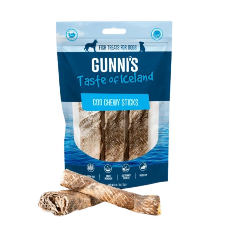 Gunni's Cod Chewy Sticks Dog Treat | Buy Online at DOGUE
